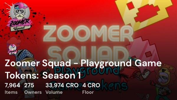 Zoomer Squad - Playground Game Tokens: Season 1 | Ebisu's Bay Marketplace
